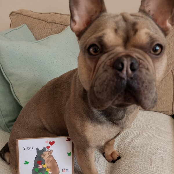 French Bulldog Happy Birthday Card With Frenchie and Balloon Design - Etsy