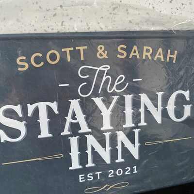 Personalised Staying Inn Metal Sign - Etsy