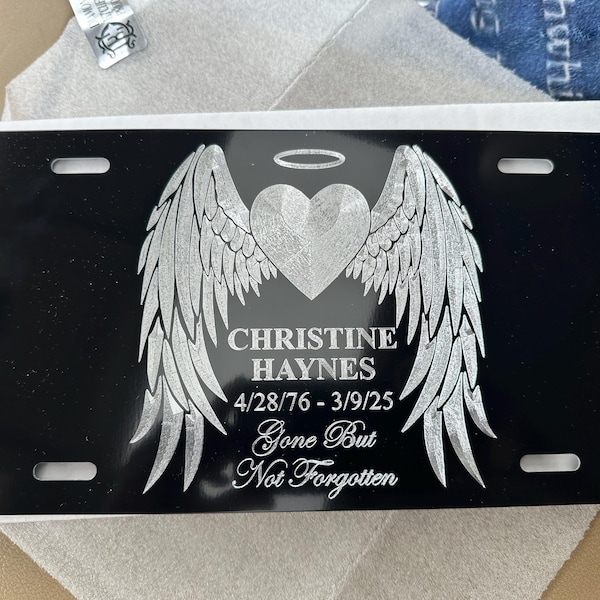 Engraved Custom Personalized Circle Monogram License Plate Car Tag ...