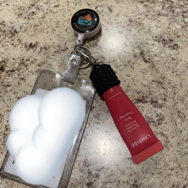 Rhode Bubble Keychain Cap Replacement Cap for Rhode Brand Peptide Lip Balm Holder Easy Swivel ...