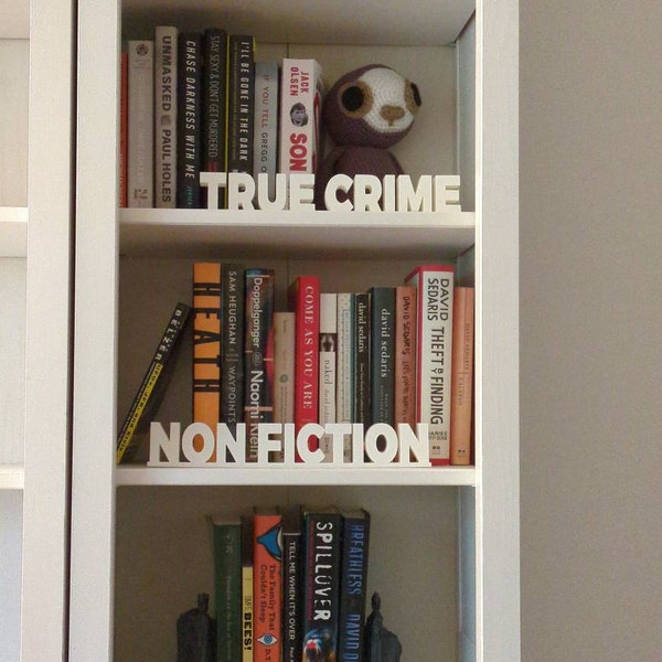 Book Trope Sign, Book Genre Sign, Shelf Sign, Shelf Decor, Bookish ...