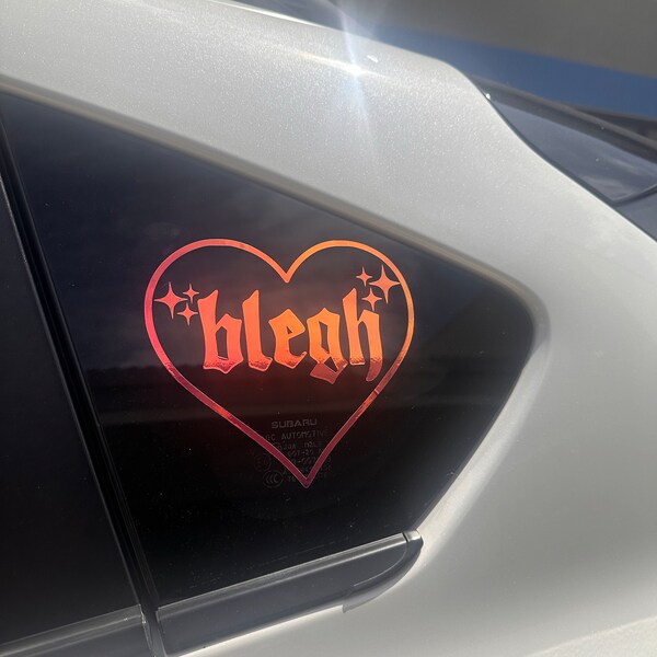 BLEGH Heart Decal - Etsy