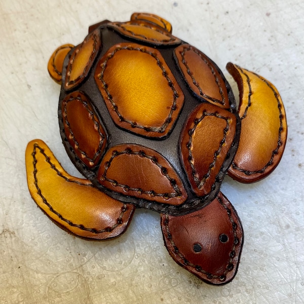 Turtle Bag Charm Pattern | Leathercraft Pattern & Tutorial | PDF Ai DXF ...