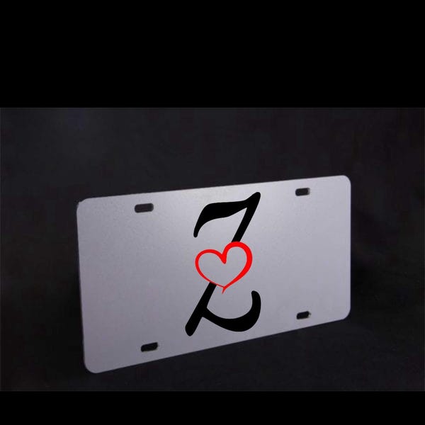 Monogram License Plate - Chrome, Monogram Car Tag, Chrome Monogram ...