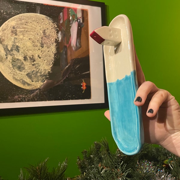 Stoneware Retro Popcorn Bucket Ceramic Flower Vase Handmade Ceramic ...