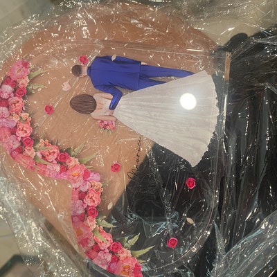 Personalized Bride and Groom Print With Pet Heart Acrylic Plaque ...