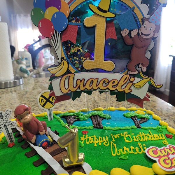 Curious George Cake Topper - Etsy