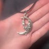 Lady Riding the Moon Lead Free Pewter Pendant Necklace - Etsy Canada