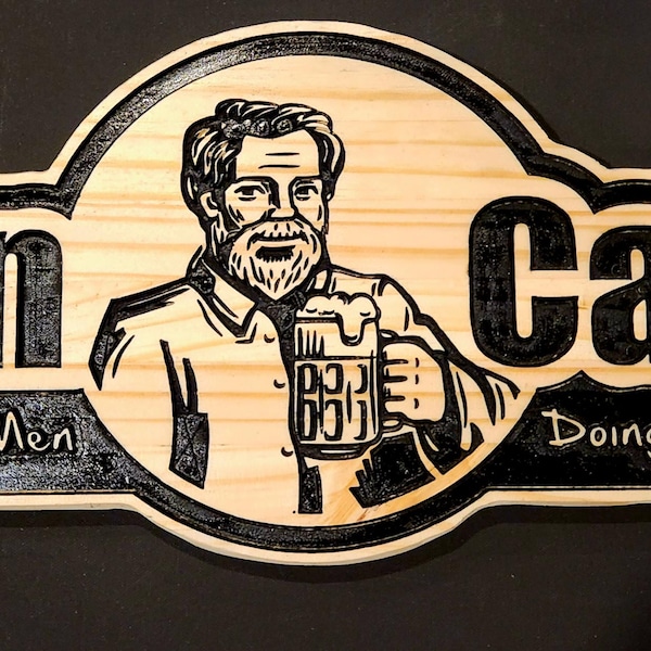 Man Cave Sign File - “real Manly Men Doing Manly Sh*t” SVG, Laser Cut ...