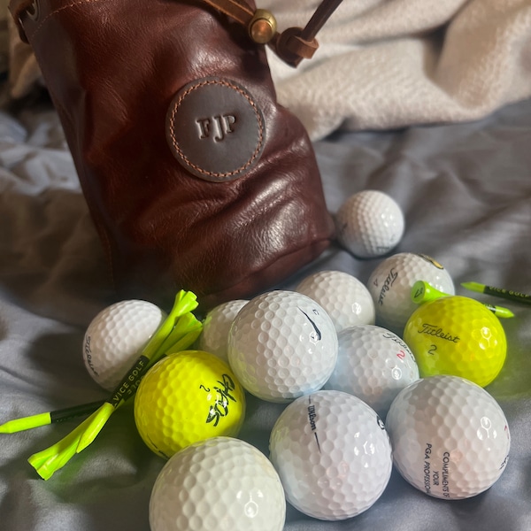 Personalized Golf Valuables Pouch, Golf Bag Golf Gift, Leather Gift ...
