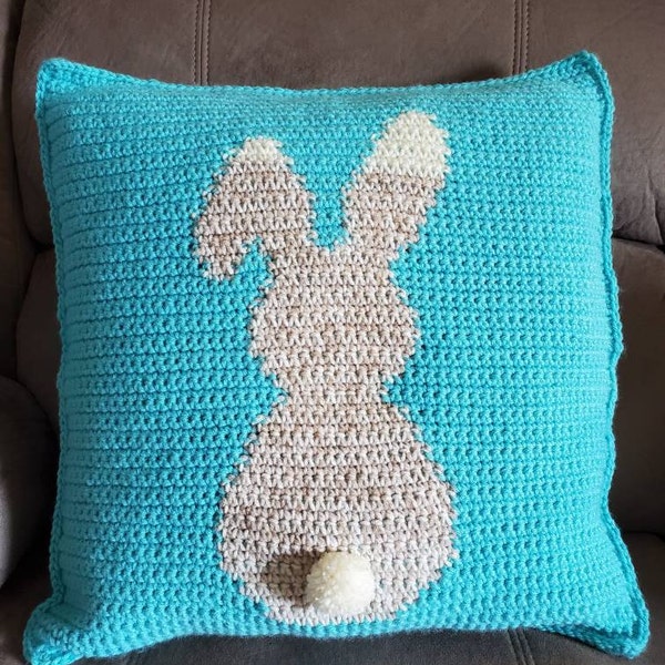 Crochet Pattern Bunny Pillow Crochet Pillow Crochet DIY Decoration ...