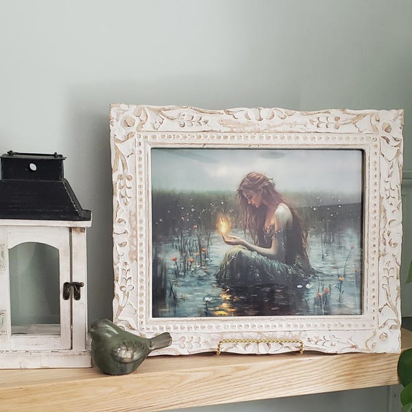 Mermaids Bathtub Fine Art Print - Cottagecore Fantasy Wall Decor ...