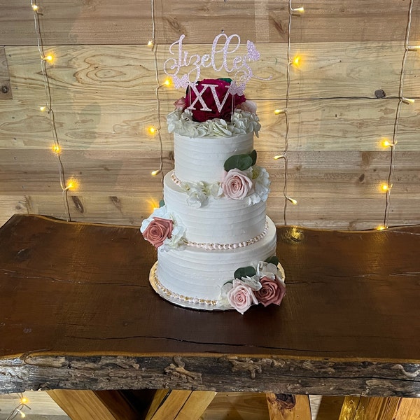 Quinceanera Cake Topper, Quinceanera Butterfly Cake Topper, XV ...