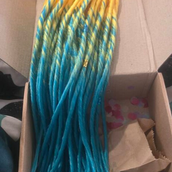 Black Curly Wool Dreads. "black Wizard" Double Ended or Single Ended ...