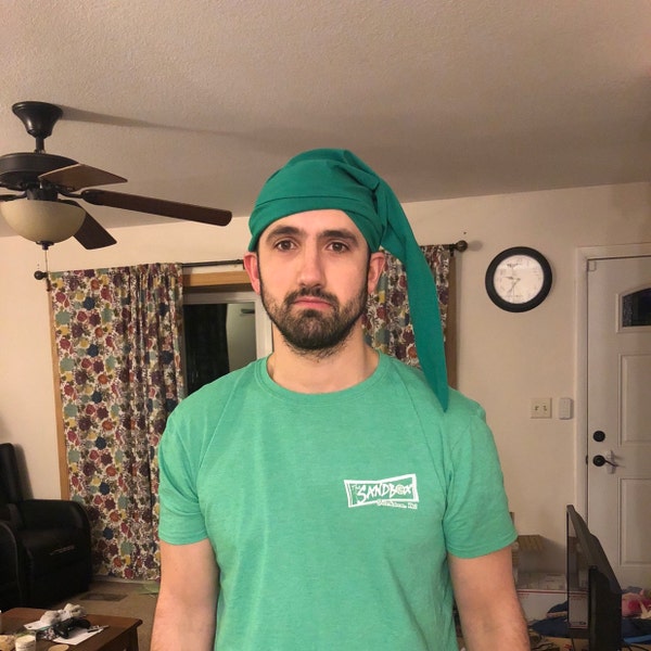 Nightcap Green Pointed Hat Cotton Night Cap Elf Hat to Sleep in Cosplay ...