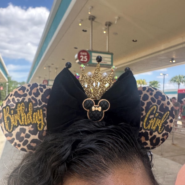 Birthday Girl Crown Ears, Mickey Ears, Minnie Ears, Birthday Ears ...