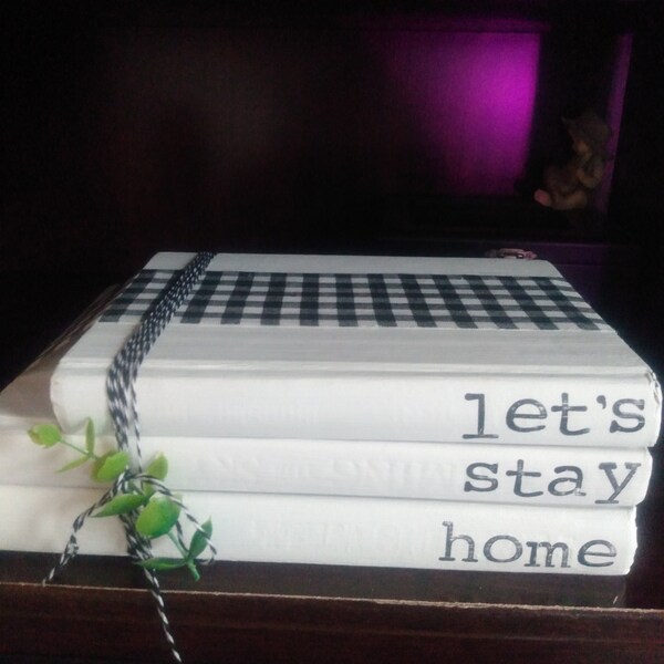 Seasonal Christmas Holiday Stamped Book Stack - Etsy