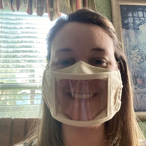 Anti-fog Clear Window Face Mask Adult Beige - Etsy