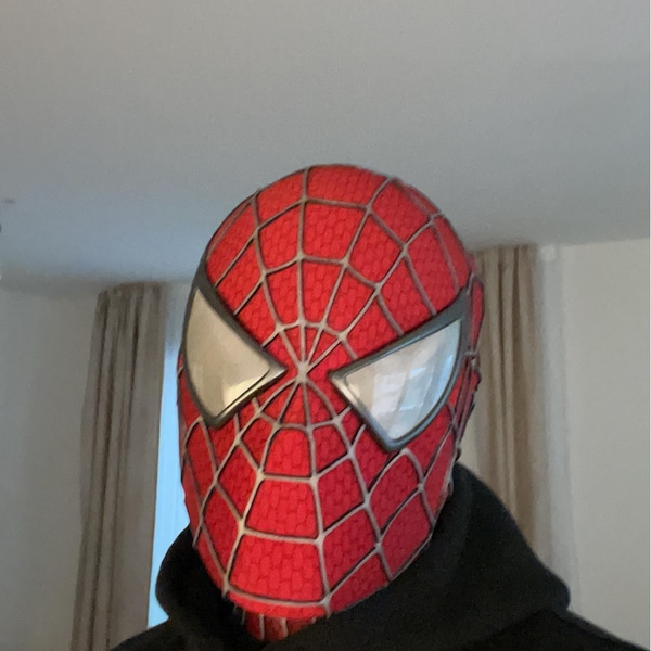 Customized Sam Raimi Spiderman Mask, Black Spiderman Mask Cosplay ...