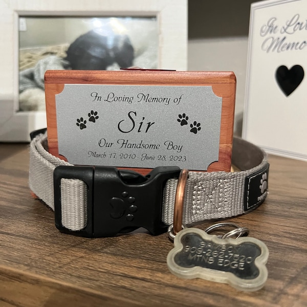 Pet Memorial - Laser Engraved Aluminum Plaque - Paw Prints- Black ...