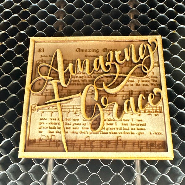 Amazing Grace Stand Decor Laser Cut Svg,amazing Grace Files Svg ...