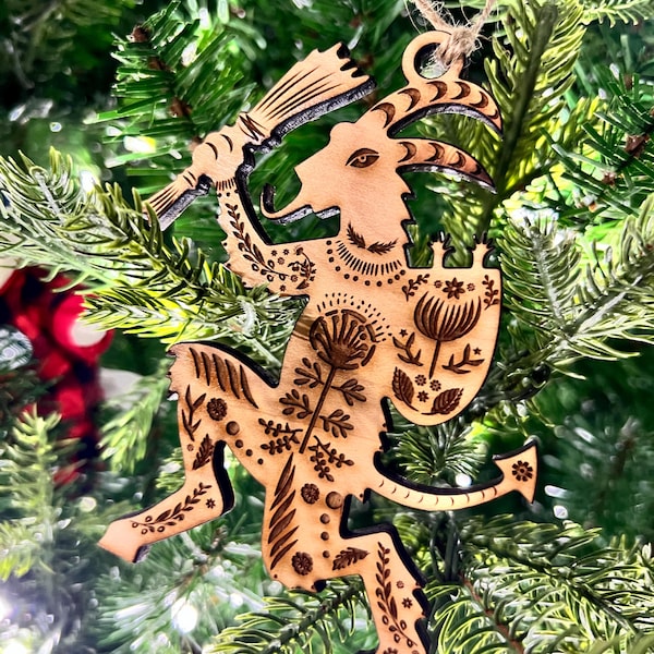 Scandinavian Folk Art Cryptid Ornament Set- Mothman- Bigfoot- Nessie ...