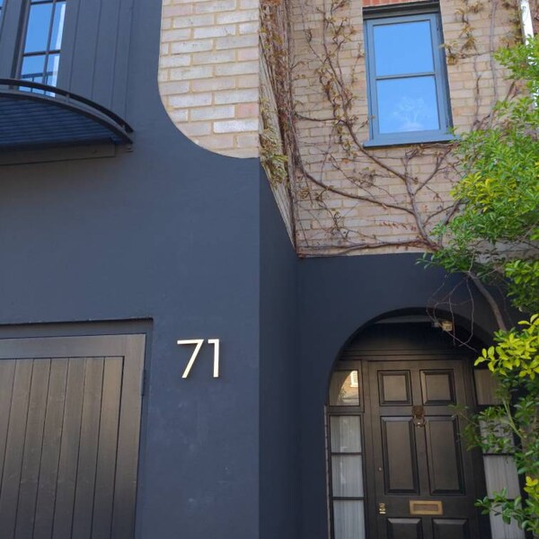 Gold Metal House Numbers/gold Floating House Numbers/ Brass House ...