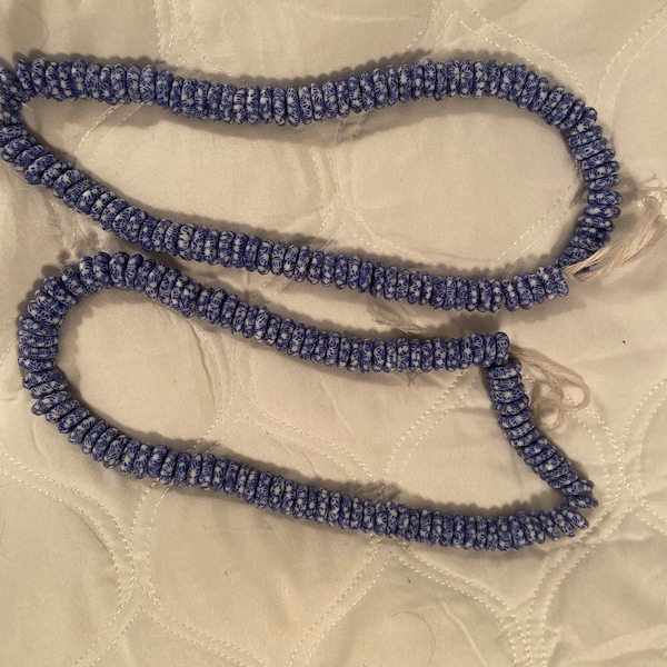 Traditional Turkish Artisan Handmade Cylinder Glass Beads, Large Hole ...