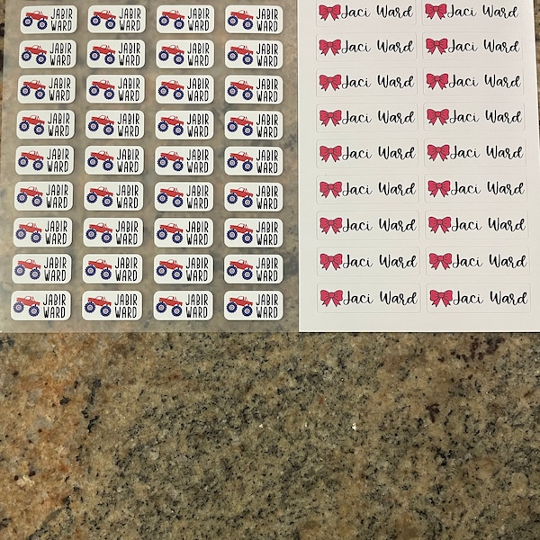 Kids Name Stickers and Iron on Labels, Daycare Name Labels, Preschool ...