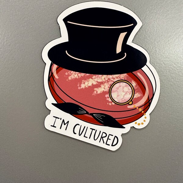 I'm Cultured - Vinyl Sticker - Microbiology Gift - Waterproof and ...
