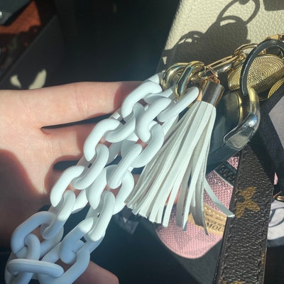 Personalized Chunky Chain Link Wristlet Keychain, Personalized Gift ...