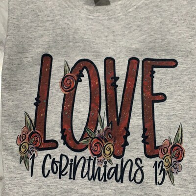 Love 1 Corinthians 13 Valentines Day Sublimation Download, Valentine's ...
