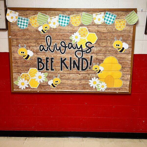 Welcome to Our Hive- Bee Kind- Back to School Bulletin Board - Etsy