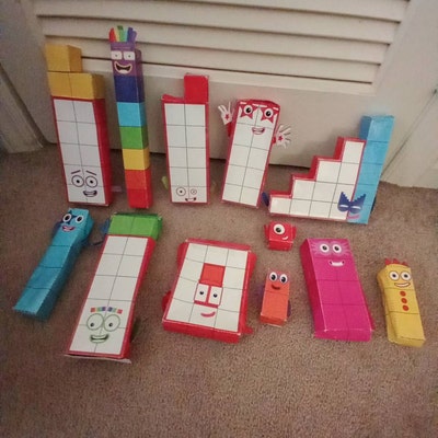 Numberblocks 1-15 Printable Paper Toys / Origami Templates / Kids ...