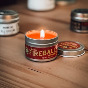 Fireball Gaming Candle Soy Candle Hand Poured Wizard Red Hot Cinnamon ...