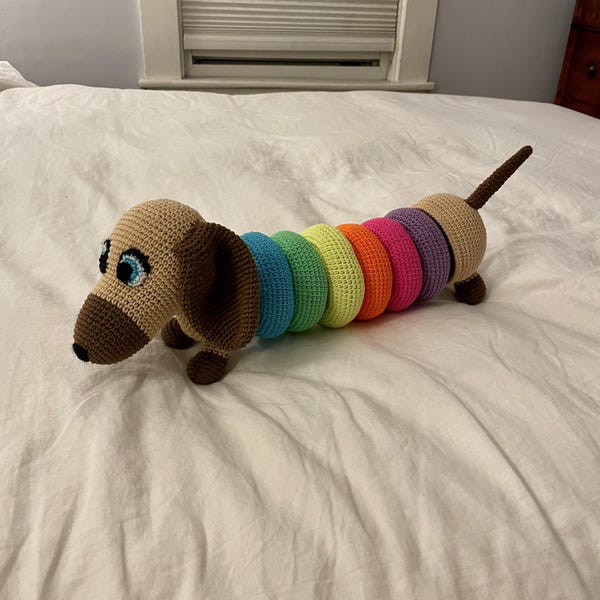 DOG STACKING TOY Crochet Pattern, Dog Amigurumi Baby Activity Toy,ring ...