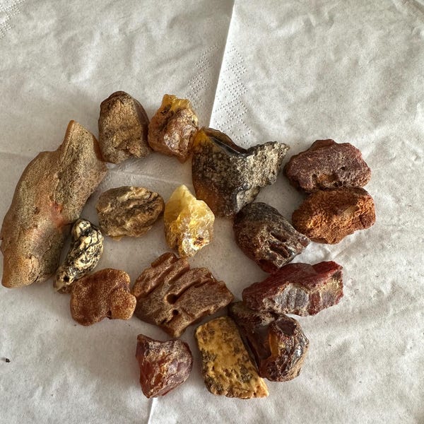 AMBER BALTIC / Raw Baltic Amber Stone Stones Bernstein Natural Bursztyn ...