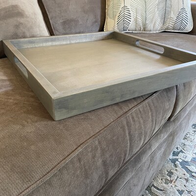 Solid Wood Ottoman Tray, Oversized, Extra Large Tray With Handles, XXL ...