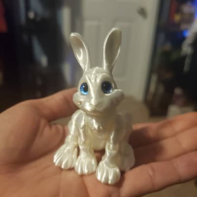 Bunny Rabbit Articulated With Fun Eyes Easter Toy Decoration small ...