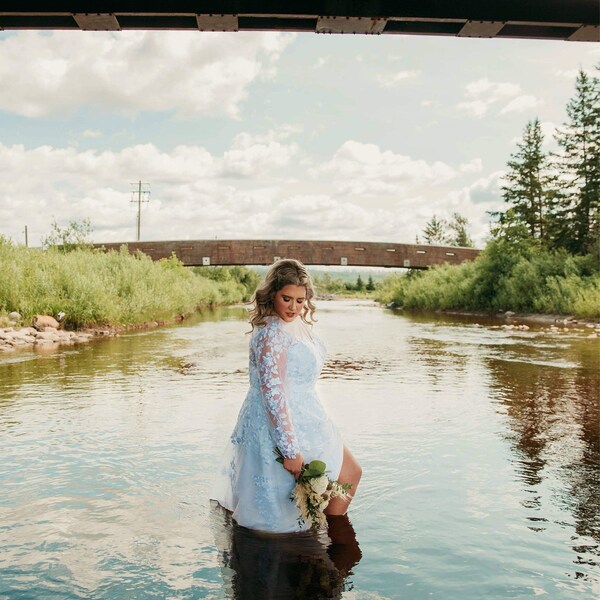 Boho Wedding Dresses, A Line Wedding Dresses, off the Shoulder Wedding ...