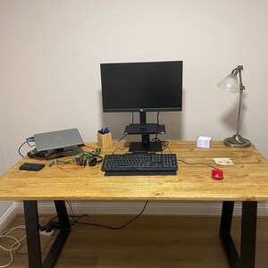 Westerton Home/office Wooden Desk & Box Section Frame Legs Rustic ...