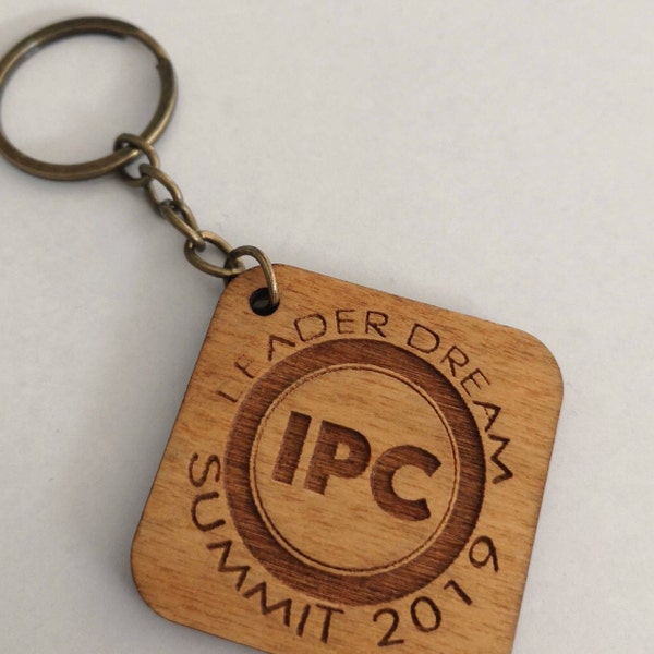 Pack of 20 Custom Rectangular Keychains With Business Logo, Engraved ...