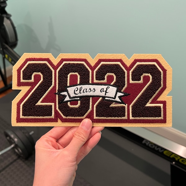 Letterman Jacket Year Chenille Patch - Block *please Note the Size* - Etsy