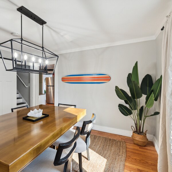 Tropical Surfboard Wall Art Decor | Hawaiian Decoration | Hibiscus ...