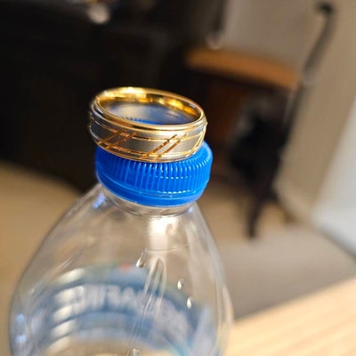 The Astronomer Nebula Ring, Mens Wedding Ring, Black Tungsten Outer ...