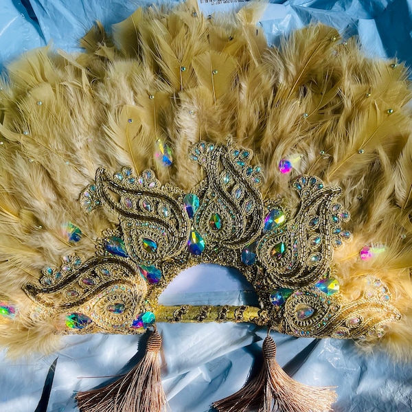 Feather Wedding Fan, Nigerian Wedding Attire, Customised Handfan ...