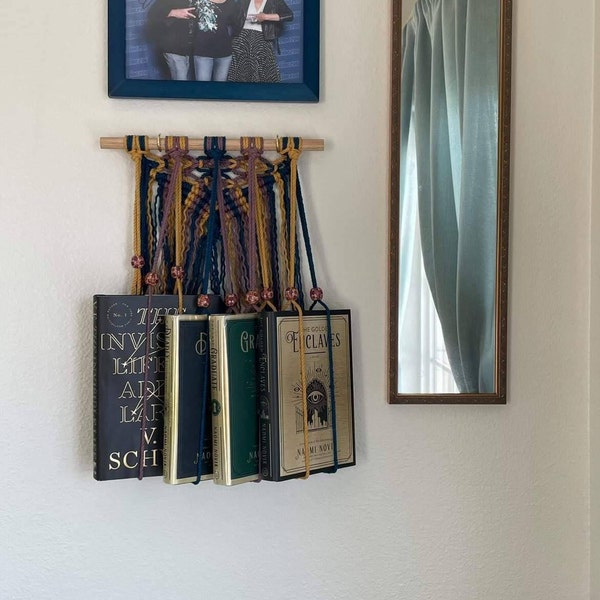 Bee Book Hanger / Knotandtyet Bookshelf / Hanging Bookshelf / Home ...