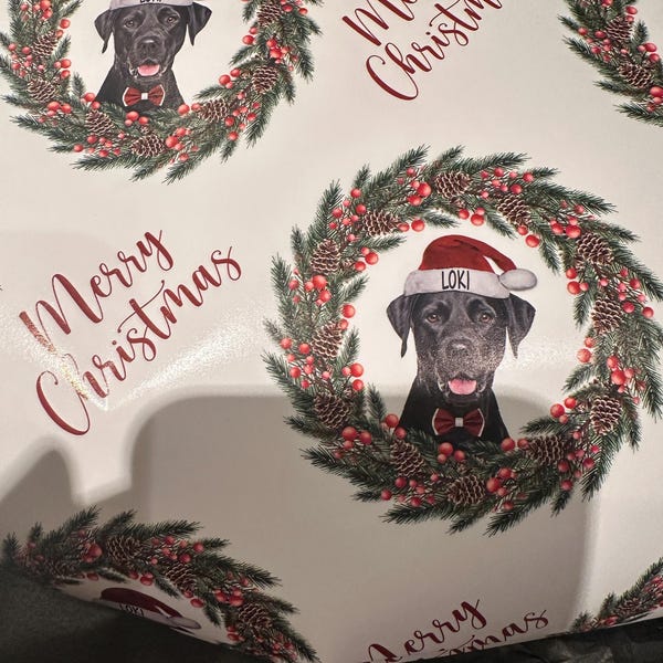 Personalised Black Labrador Christmas Decoration Christmas Hanging ...