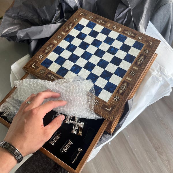 Luxury Chess Set With Board Christmas Gift Chess With Storage High ...