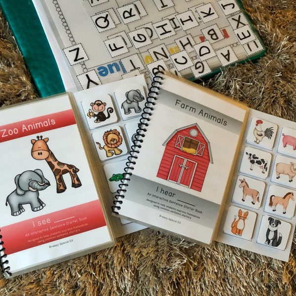Sentence Starter Adapted Books for Speech Therapy / Special Education ...